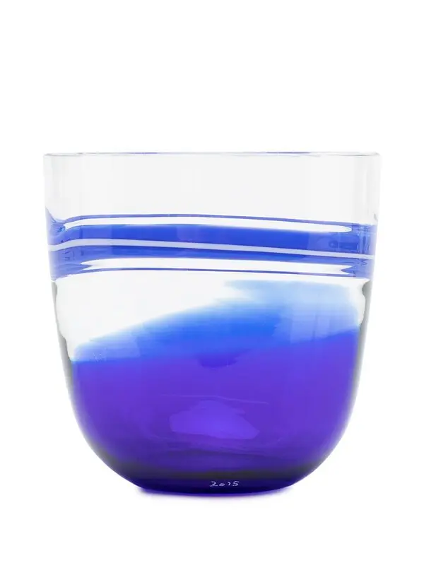 CARLO MORETTI Striped Print Glass - Blue