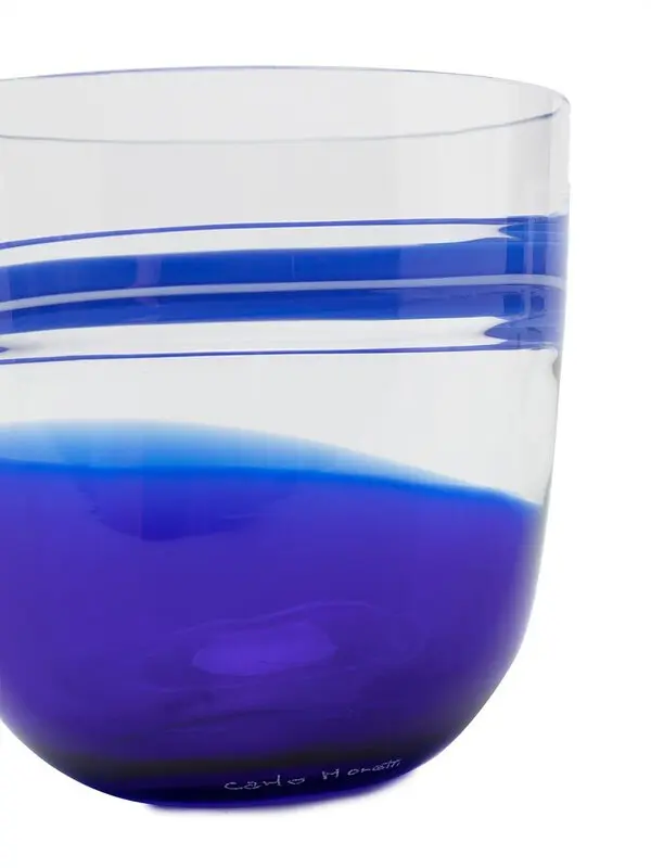CARLO MORETTI Striped Print Glass - Blue