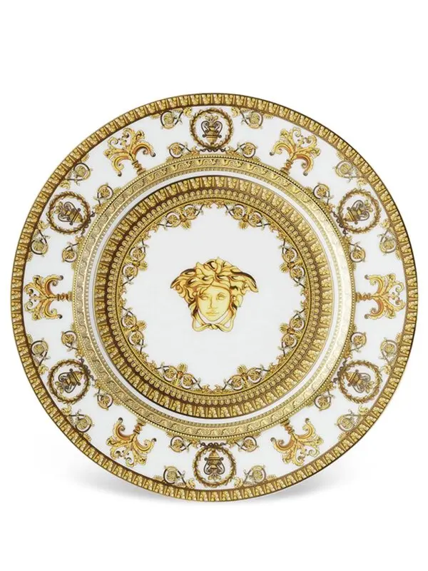 Versace I Love Baroque Porcelain Plate - White