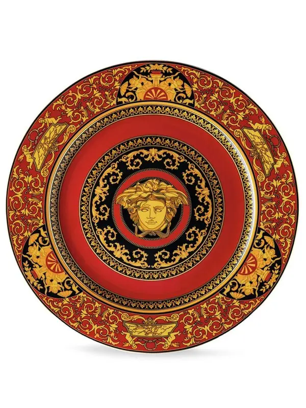Versace Medusa Service Plate - Red