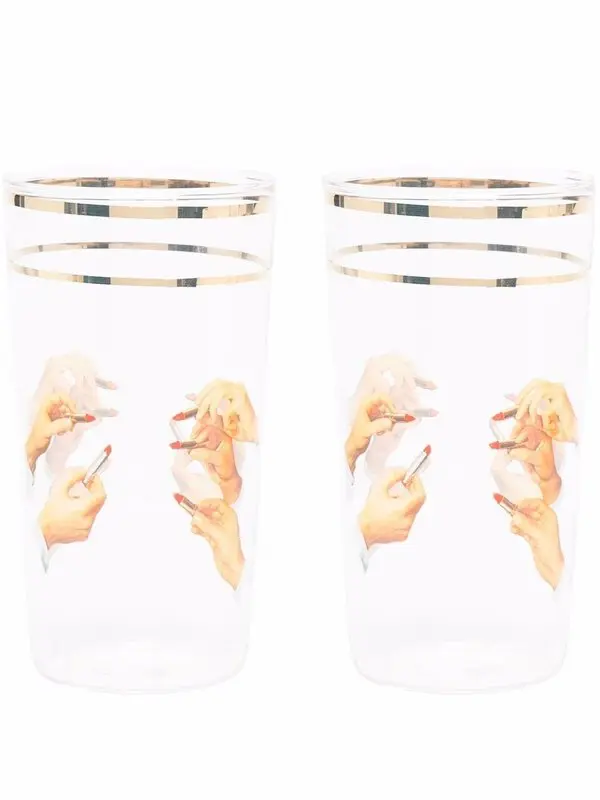 SELETTI Lipsticks Glass Set