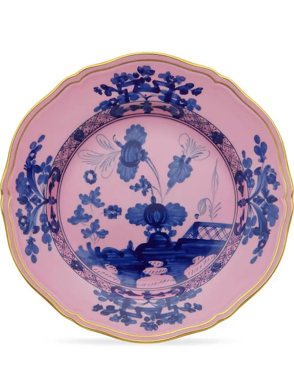 GINORI 1735 Oriente Italiano Flat Dessert Plate - Pink