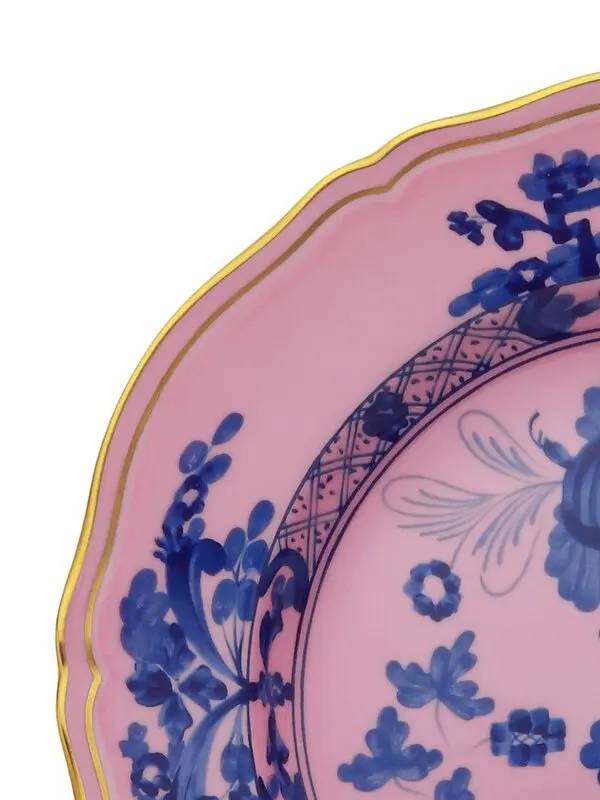 GINORI 1735 Oriente Italiano Flat Dessert Plate - Pink