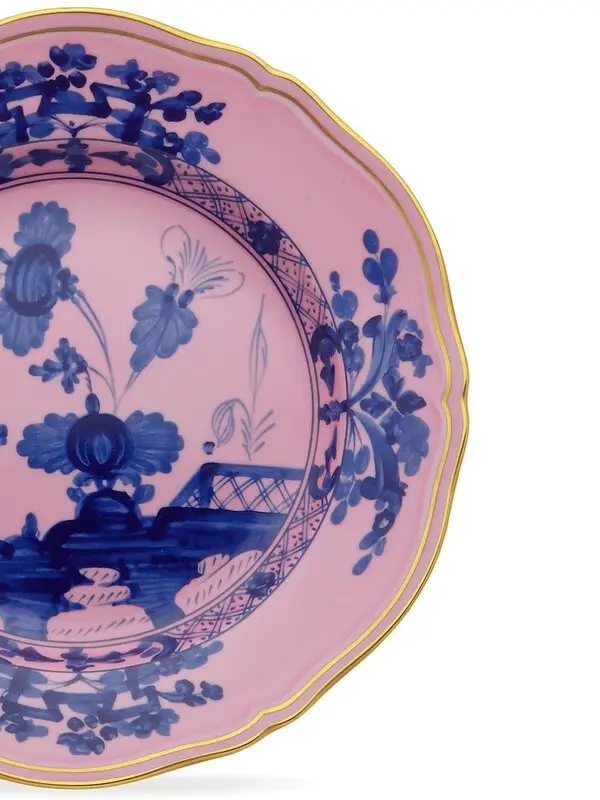 GINORI 1735 Oriente Italiano Flat Dessert Plate - Pink