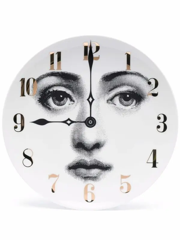 FORNASETTI Tema E Variazioni N.74 Clock-print Plate - White
