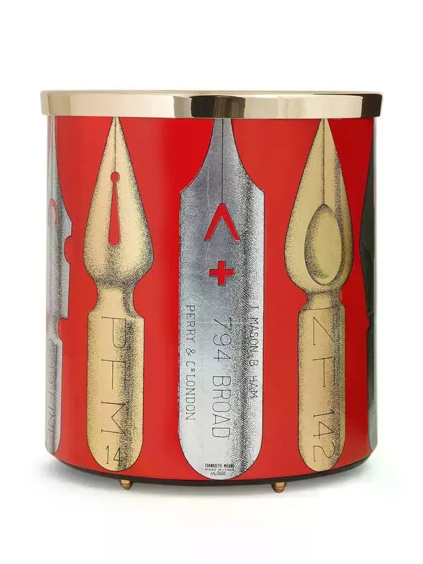 FORNASETTI Pennini Paper Basket - Red