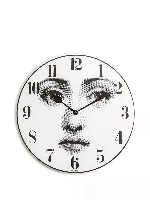 FORNASETTI Face Painted Clock - White