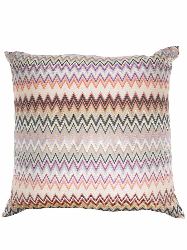Missoni William Zig-zag Patterned Cushion - Neutrals
