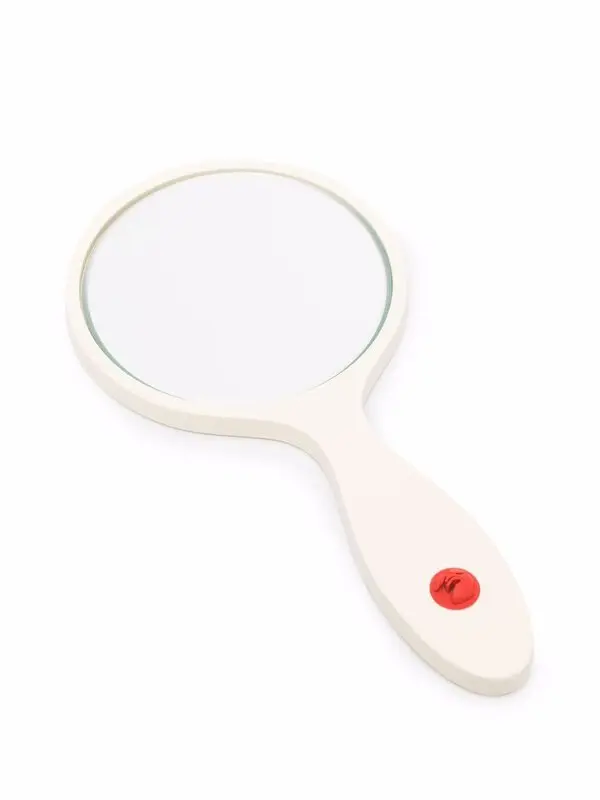 Off-White Face Logo Hand Mirror - White