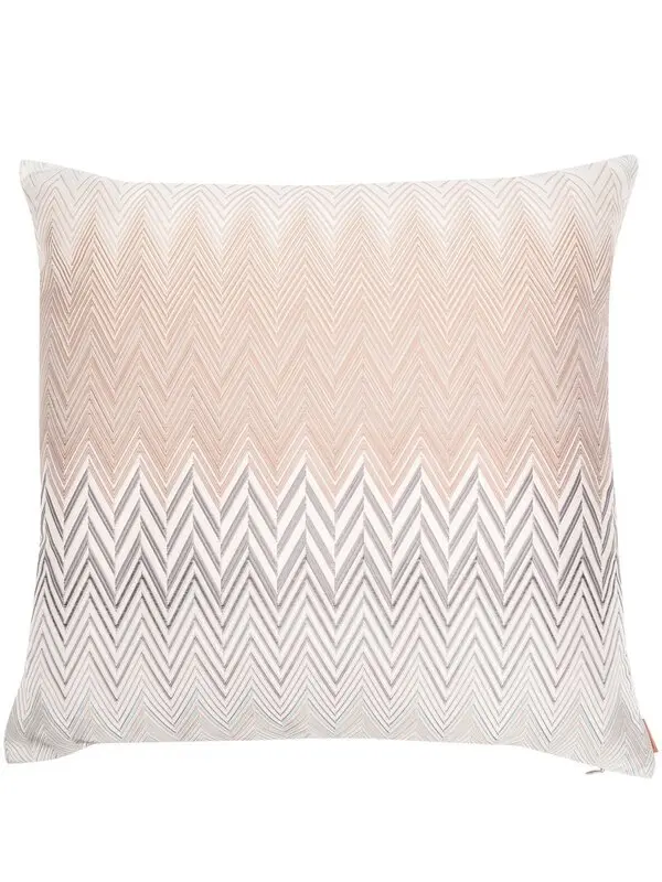 Missoni Zig-zag Embroidered Cushion - Neutrals