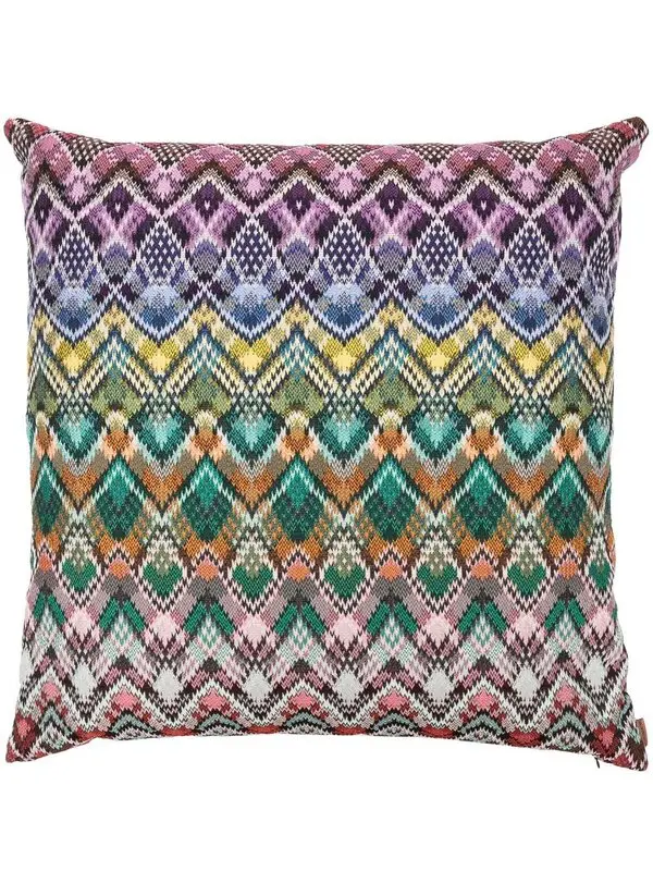 Missoni Decorative Abstract-pattern Cushion - Purple