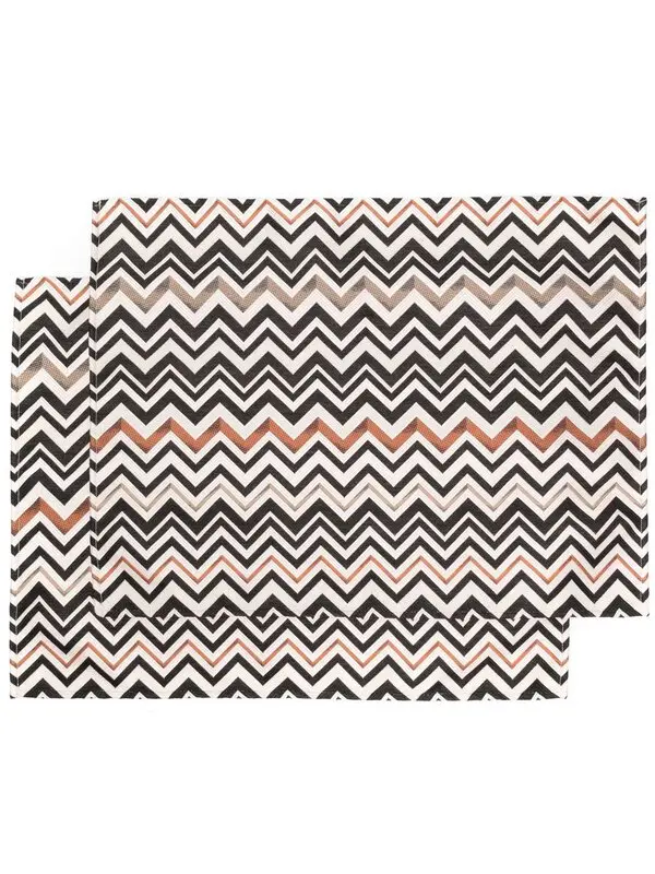 Missoni Striped Table Cloth Set Of 2 - Black