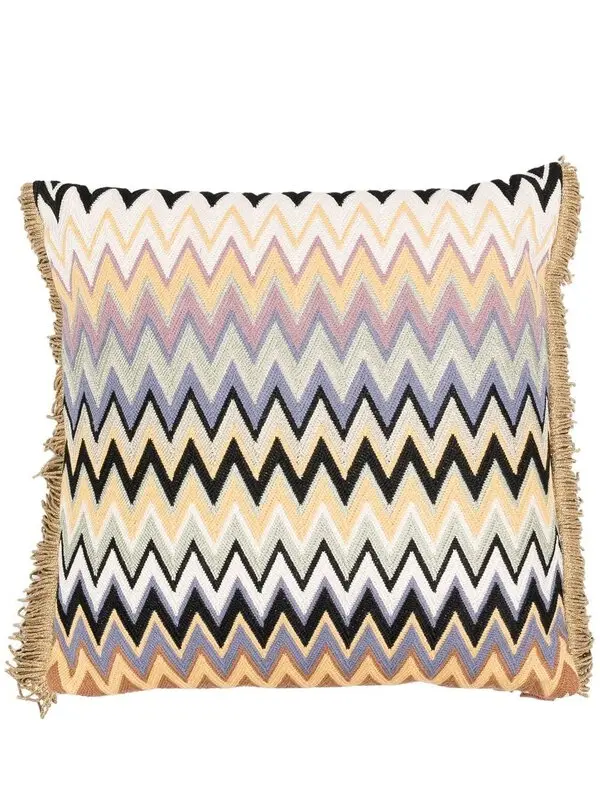 Missoni Margot Zigzag-woven Cushion - Green