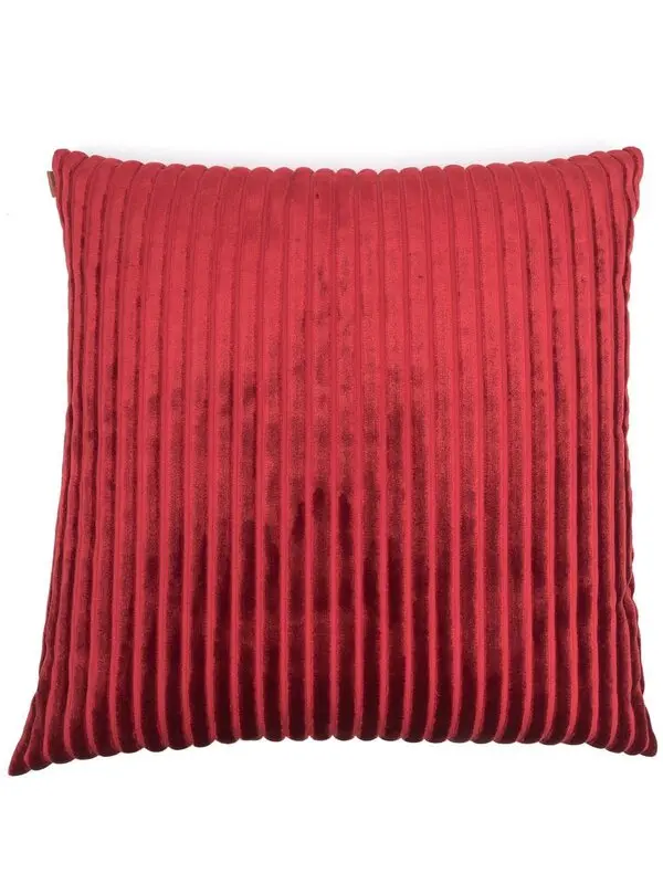 Missoni Velvet Ribbed Cushion - Red