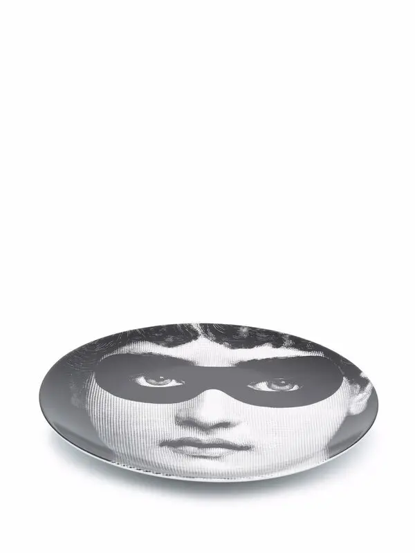 FORNASETTI Graphic-print Porcelain Wall Plate