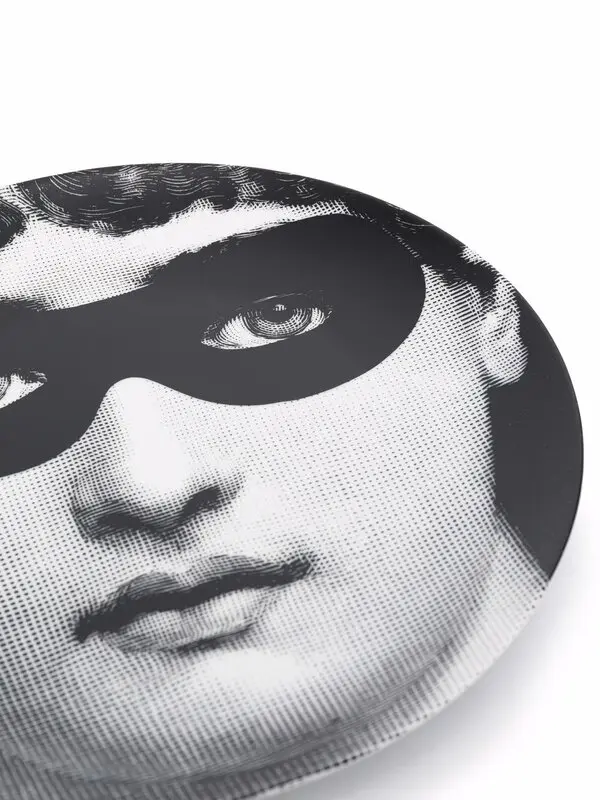 FORNASETTI Graphic-print Porcelain Wall Plate