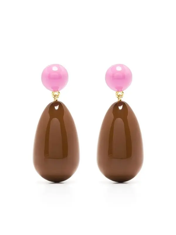 ESHVI Drop Earrings - Brown