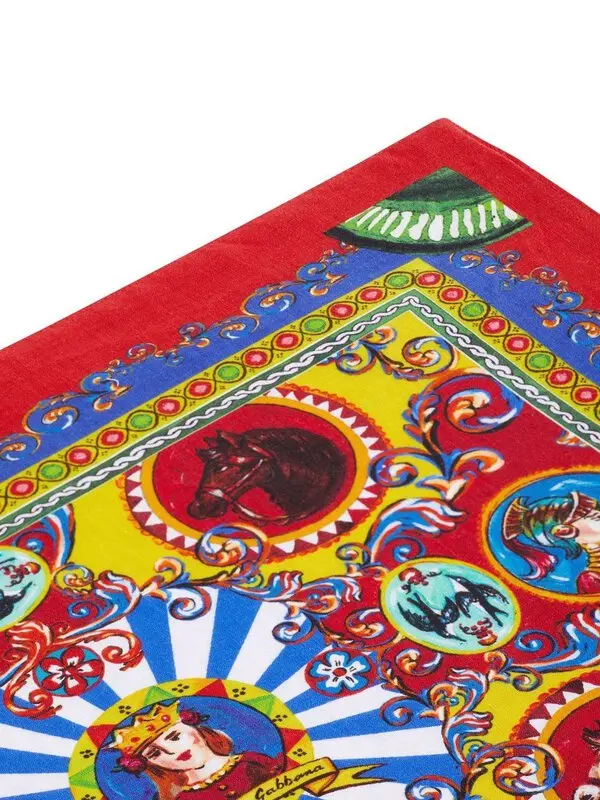 Dolce & Gabbana Carretto-print Placemat And Napkin Set - Multicolour