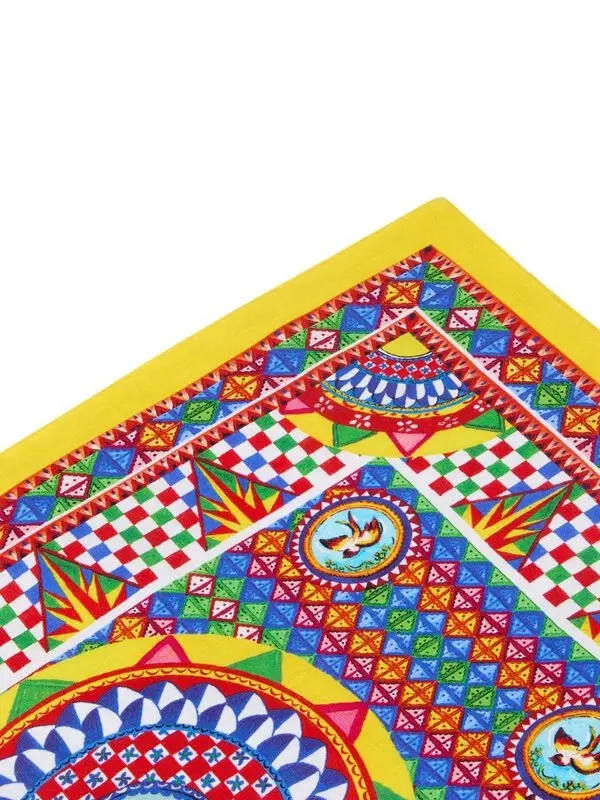 Dolce & Gabbana Carretto-print Placemat And Napkin Set