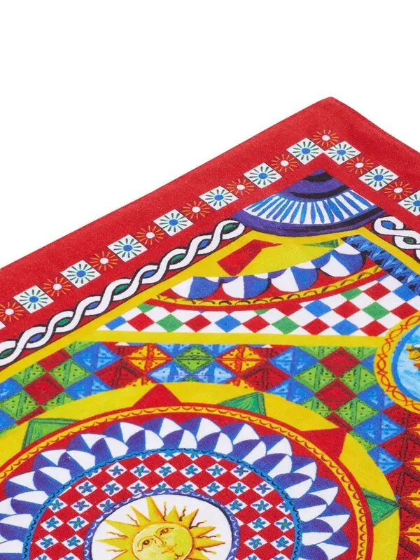 Dolce & Gabbana Carretto-print Placemat And Napkin Set - Red