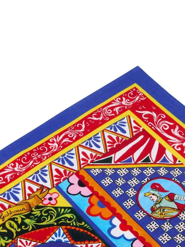 Dolce & Gabbana Carretto-print Placemat And Napkin Set - Multicolour