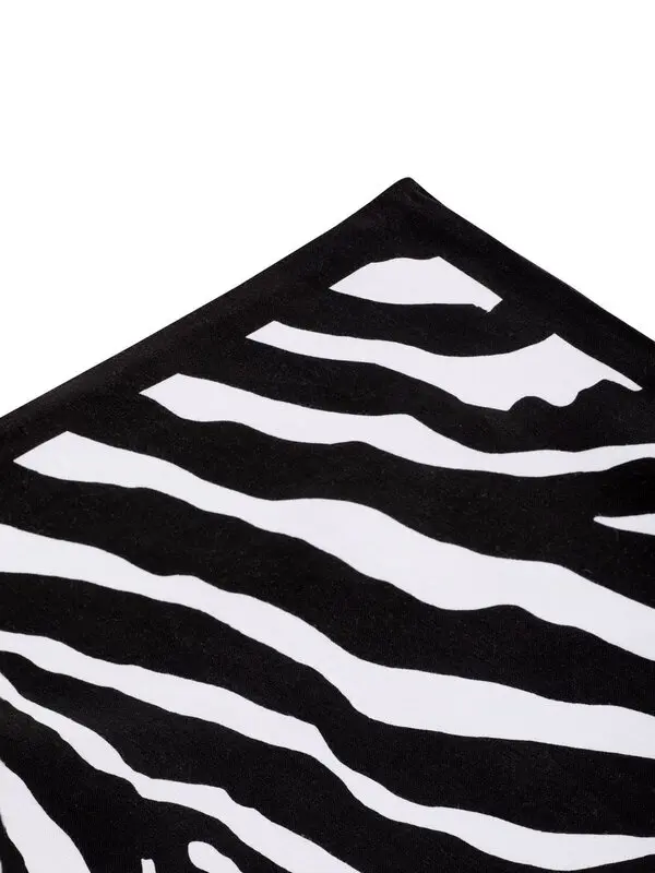 Dolce & Gabbana Zebra-print Placemat And Napkin Set - Black