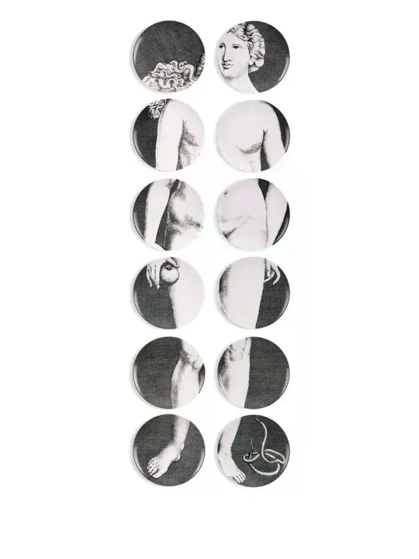 FORNASETTI Eva Plates - Grey