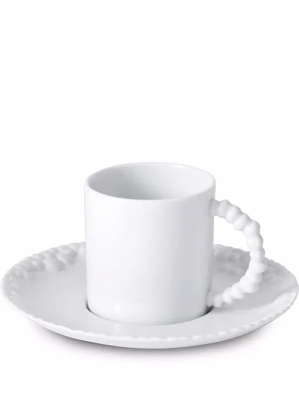 L'Objet Haas Mojave Espresso Cup And Saucer - White