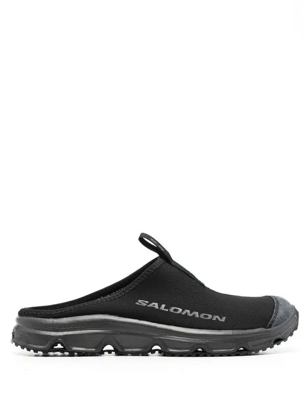 SALOMON Logo Closed-toe Slides - Black