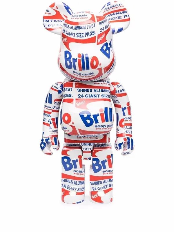 MEDICOM TOY X Andy Warhol Brillo Be@rbrick Figure - White
