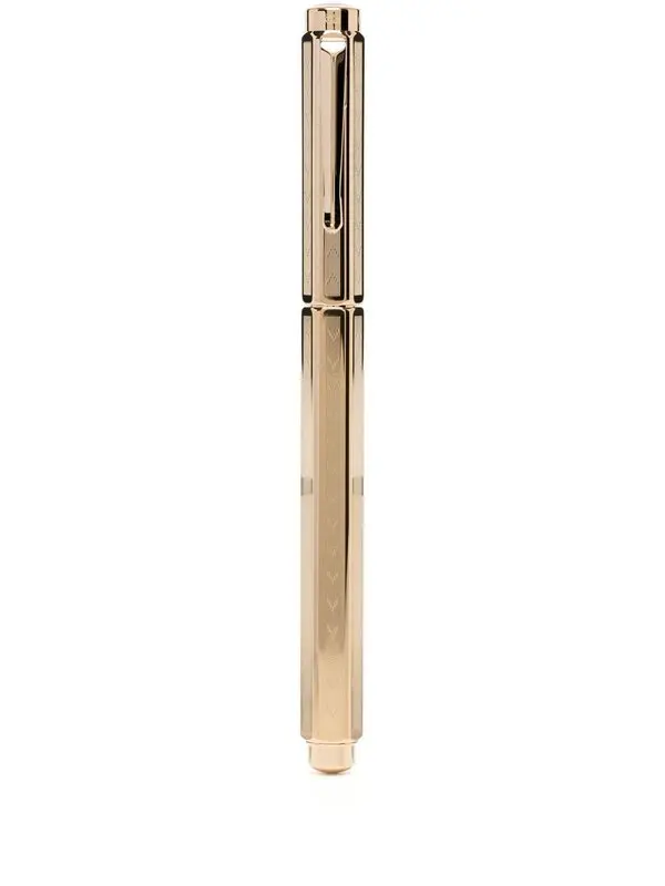 CARAN D'ACHE Chevron Engraved Pen - Gold
