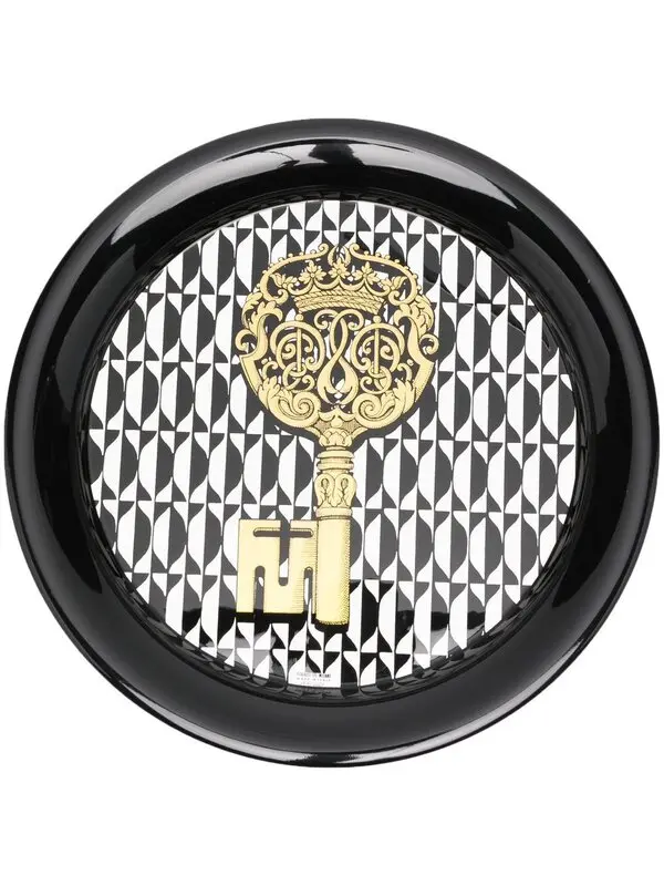 FORNASETTI Key-print Geometric-pattern Tray