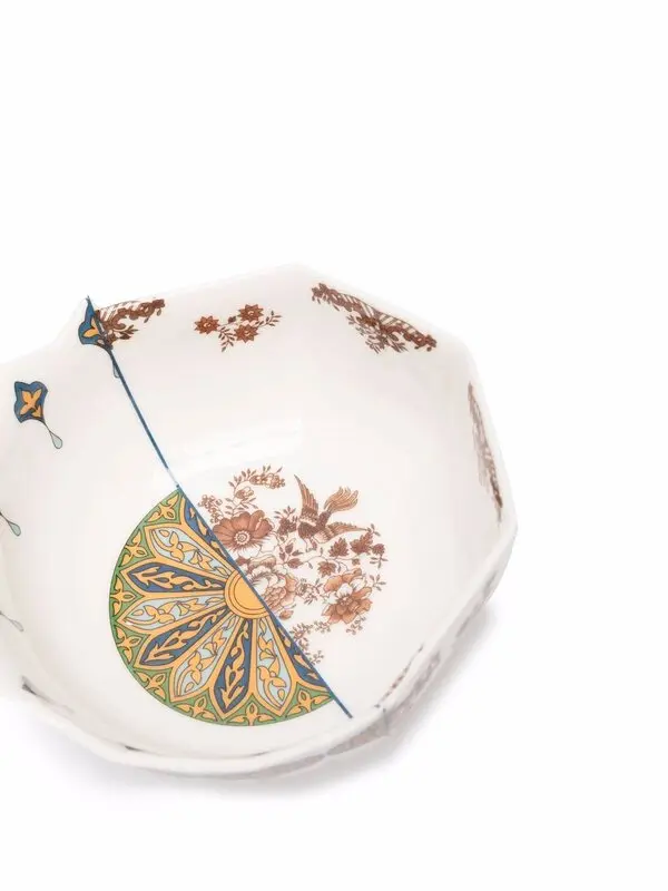 SELETTI Hybrid Contrast-print Bowl - White