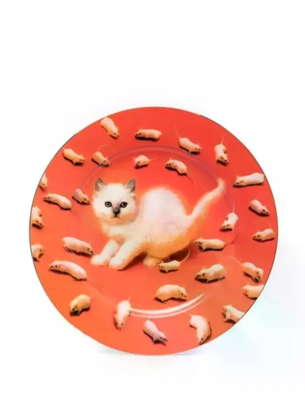 SELETTI Graphic-print Plate - Red