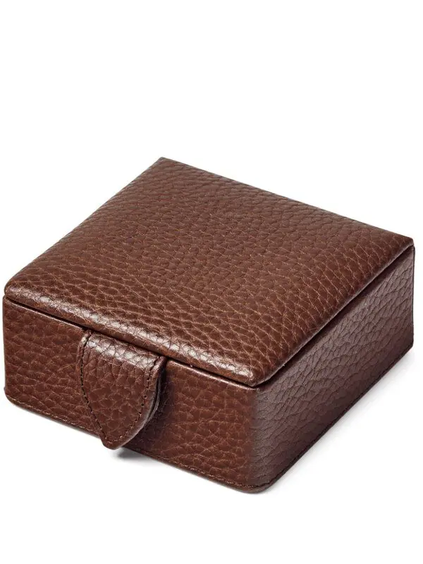 ASPINAL OF LONDON Leather Stud Box - Brown