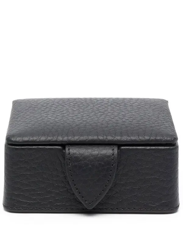 ASPINAL OF LONDON Leather Stud Box - Black