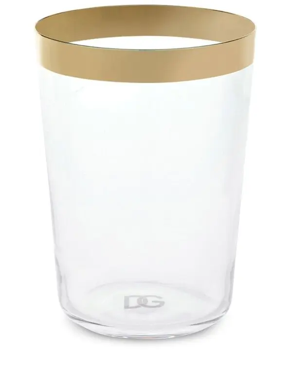 Dolce & Gabbana Striped-border Drinking Glasses - White