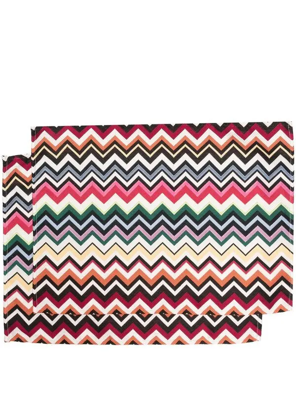 Missoni Striped Table Cloth Set Of 2 - Red