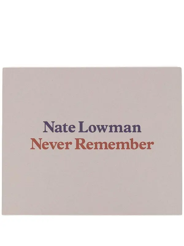 RIZZOLI Nate Lowman Never Remember Book - Grey