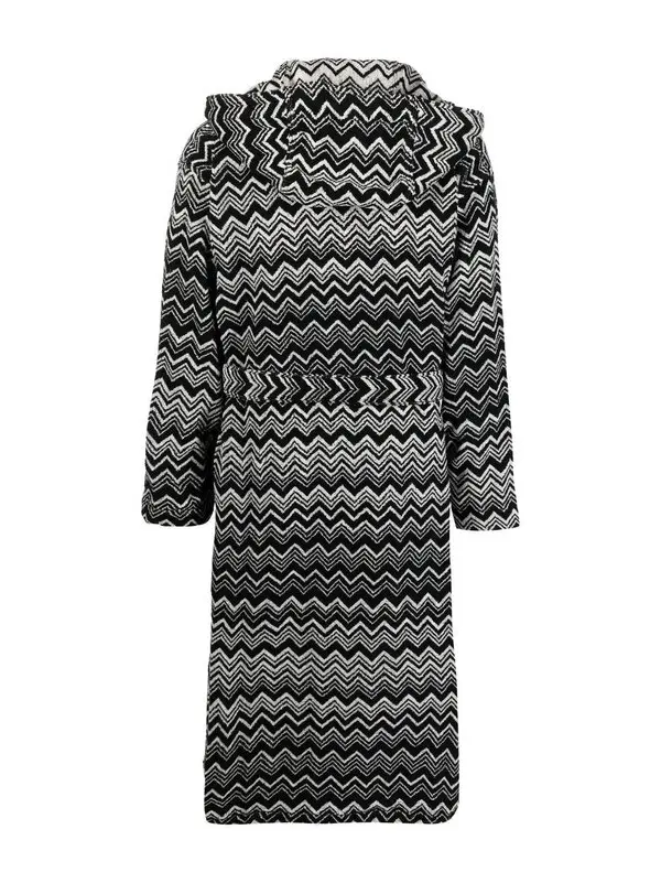 Missoni Zigzag-pattern Bath Robe - Black