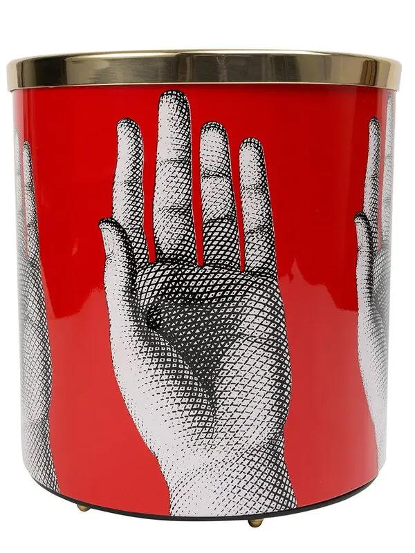 FORNASETTI Hand Print Wastepaper Basket