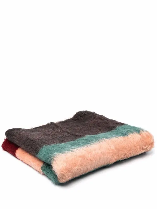 Colville Striped Mohair Rug - Red