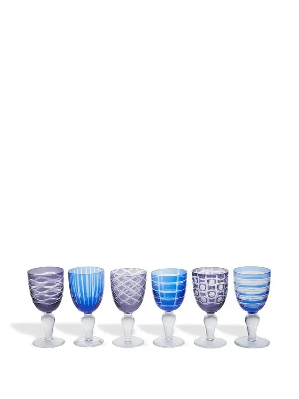 POLSPOTTEN Cobalt Wine Glasses