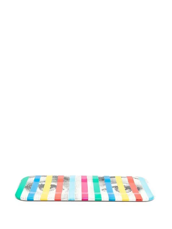 FORNASETTI Striped Graphic Print Tray