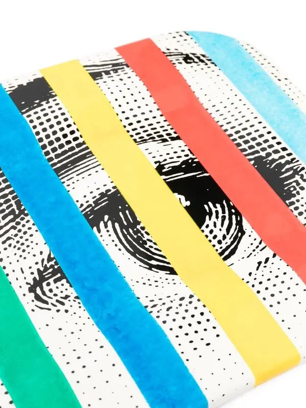 FORNASETTI Striped Graphic Print Tray