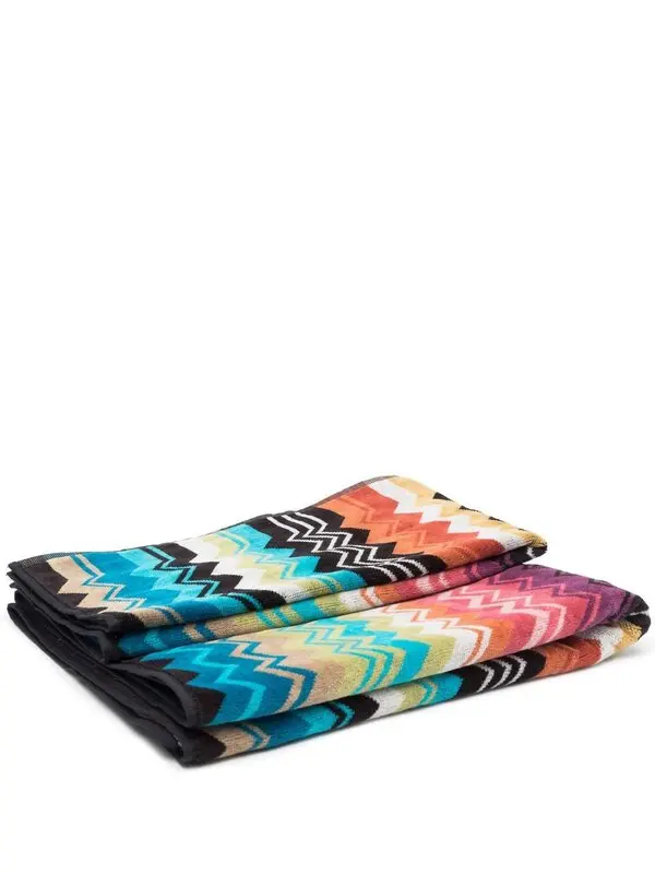 Missoni Chevron-print Beach Towel - Blue