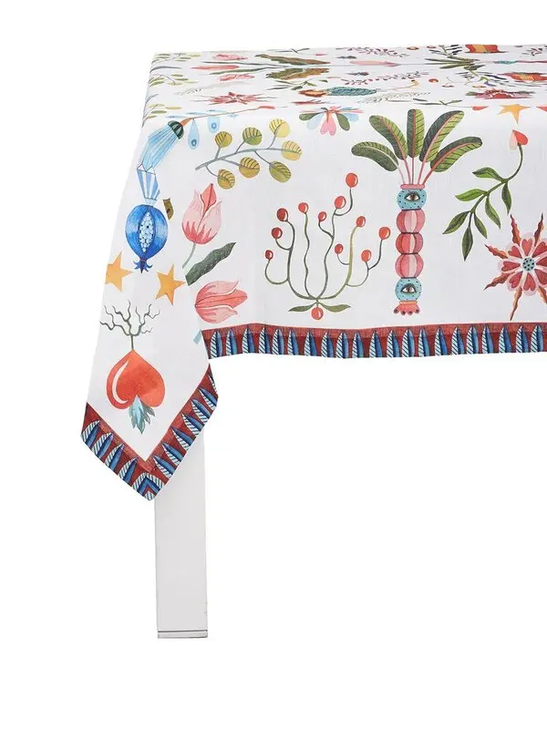 La DoubleJ Turning Tulips Linen Tablecloth