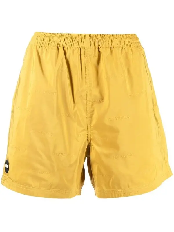 PLEASURES Embossed Logo Bermuda Shorts