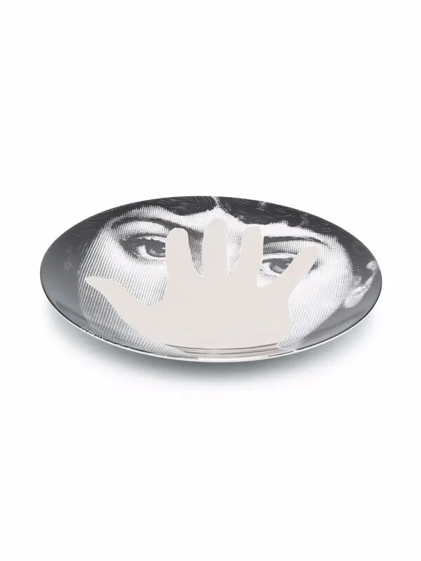 FORNASETTI Graphic-print Porcelain Wall Plate