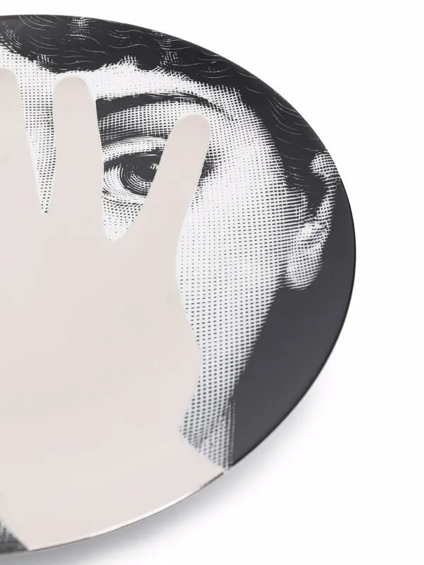 FORNASETTI Graphic-print Porcelain Wall Plate